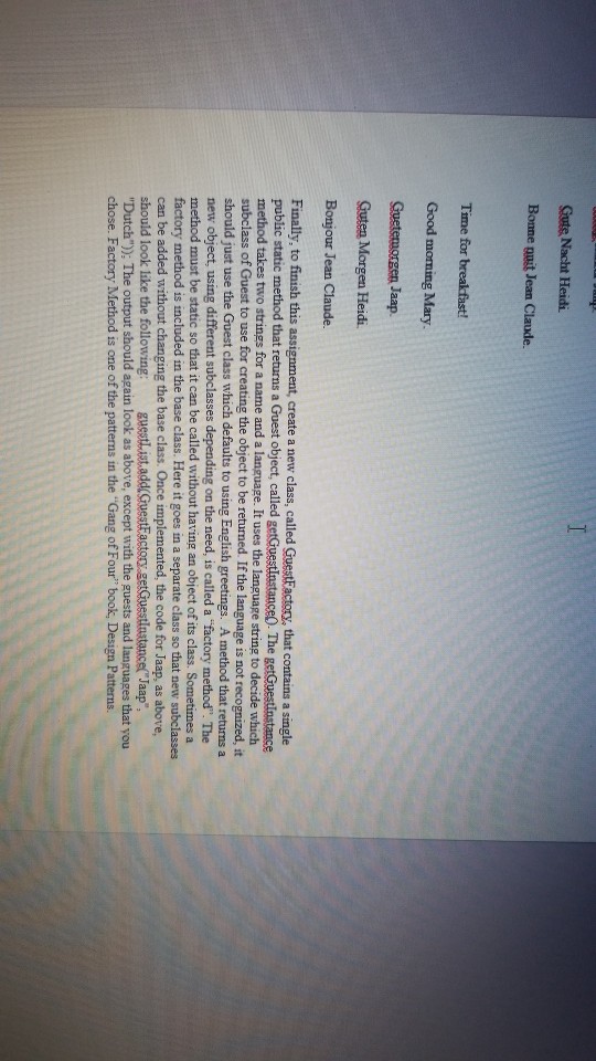 Solved are to wTite an a he narnes of your guests and greet | Chegg.com