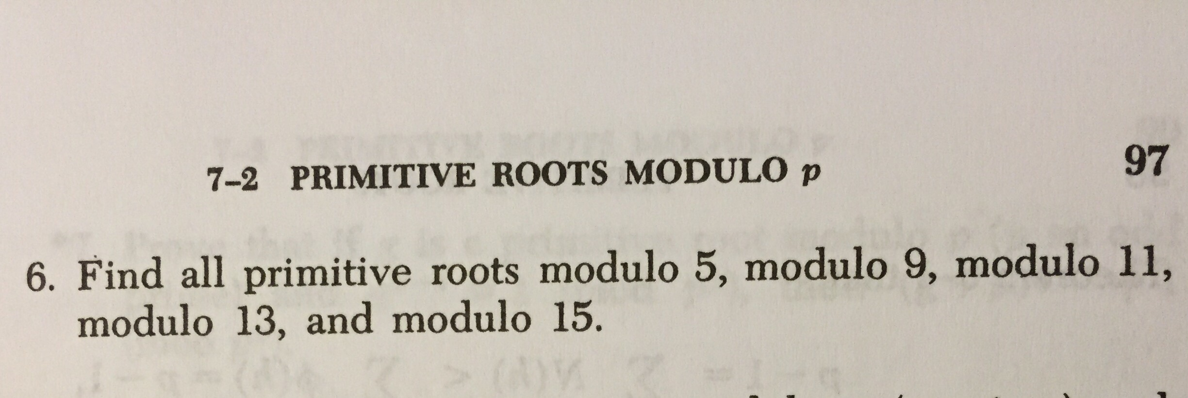 Solved Find all primitive squareroots modulo 5, modulo 9, | Chegg.com