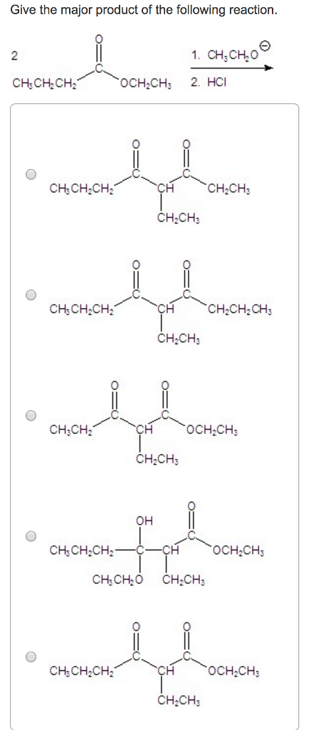 Solved Give the major product of the following reaction. | Chegg.com