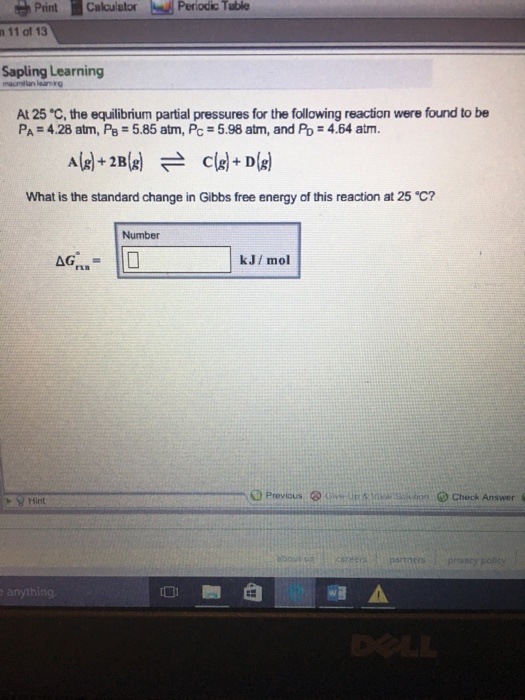 Solved: At 25 Degree C, The Equilibrium Partial Pressures ... | Chegg.com
