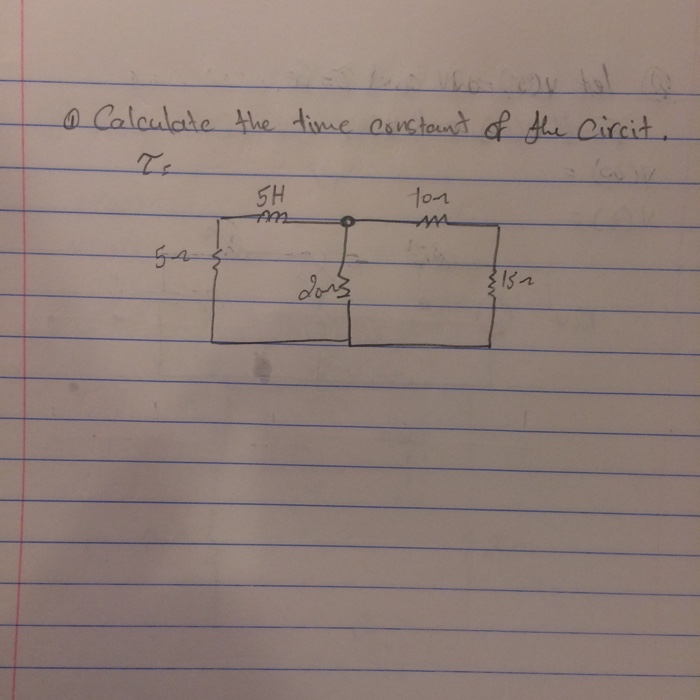 Solved Calculate the time constant of the circuit. | Chegg.com
