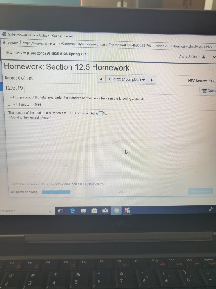 Solved Do Homework- Ciana Jackson - Google Chrome ? Secure l | Chegg.com