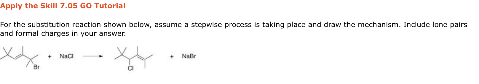 Solved Apply the Skill 7.05 GO Tutorial For the substitution | Chegg.com