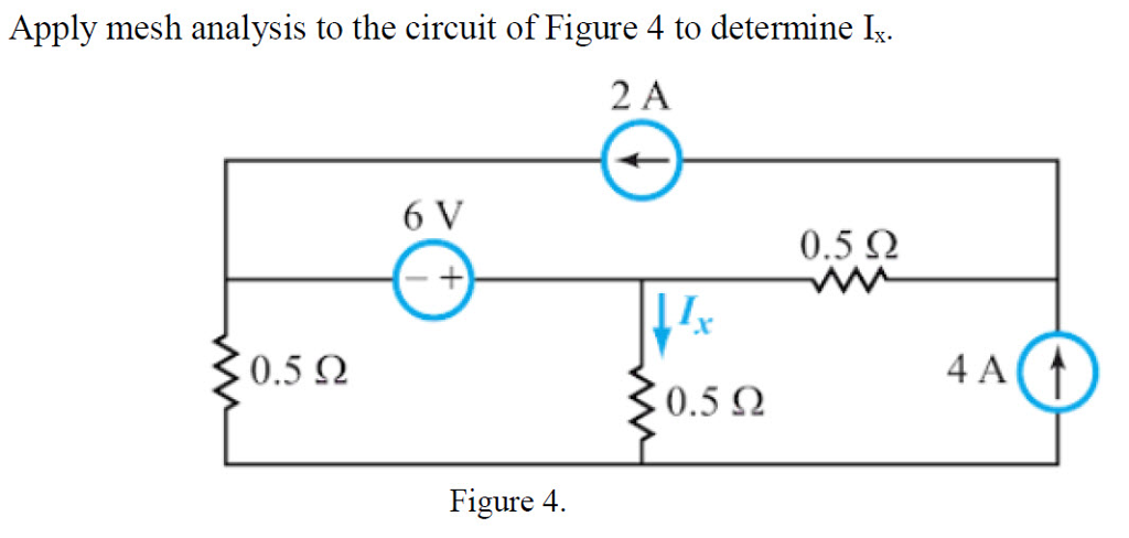 Solved Apply mesh analysis to the circuit of Figure 4 to | Chegg.com