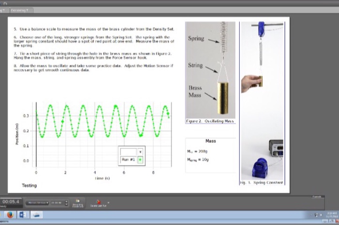 Solved Lab 4 Lab 41A: Spring and Mass Oscillations The | Chegg.com