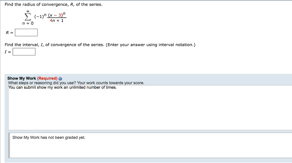 Solved Find the radius of convergence, R, of the series | Chegg.com