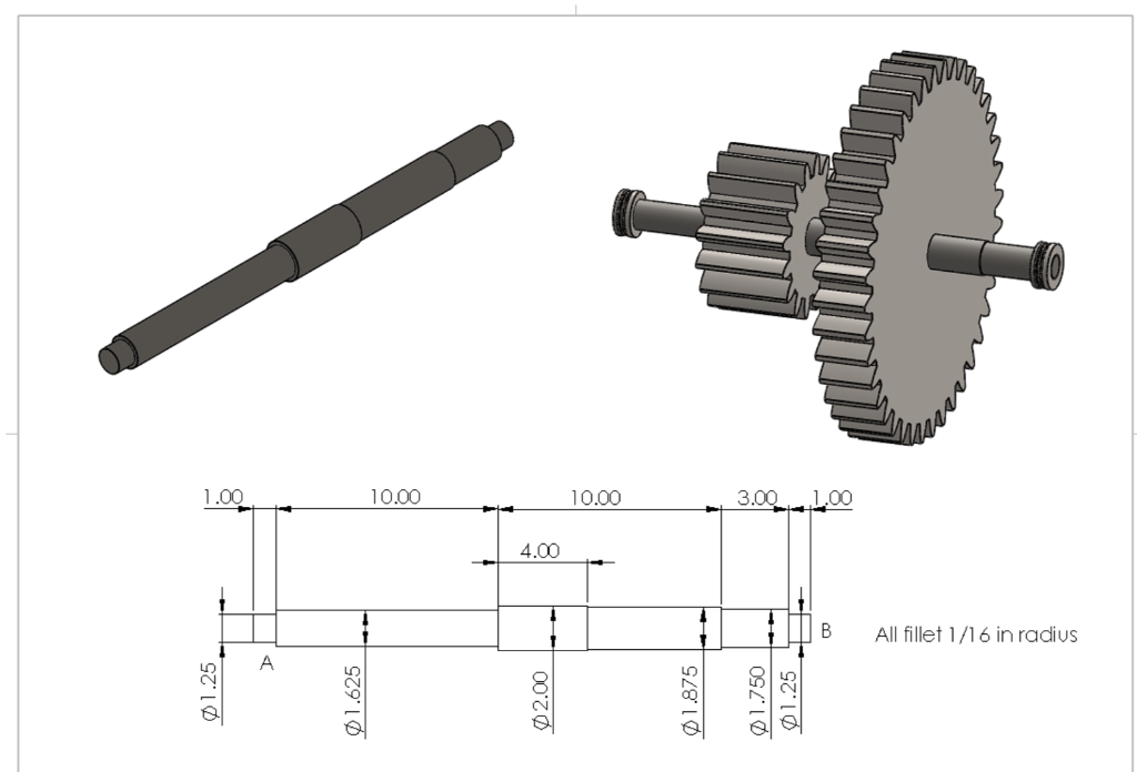 Solved The figure below shows the countershaft of a double | Chegg.com