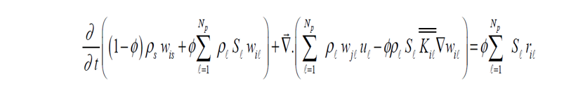 This is the total mass balance for each component in | Chegg.com