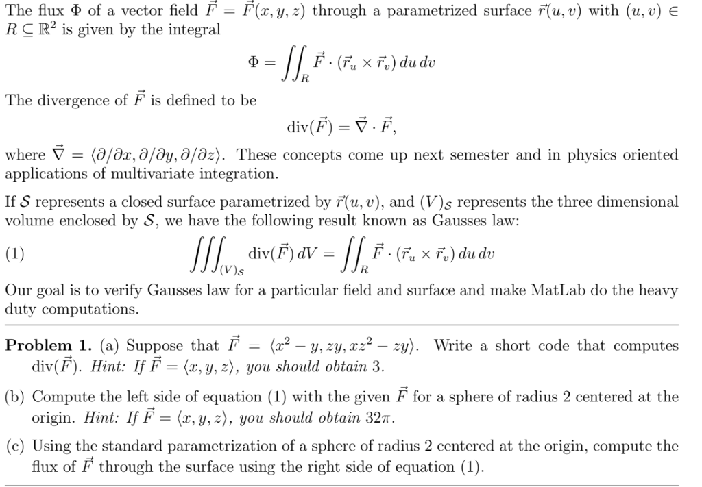 Solved The flux ? of a vector field F-F(r,y, z) through a | Chegg.com