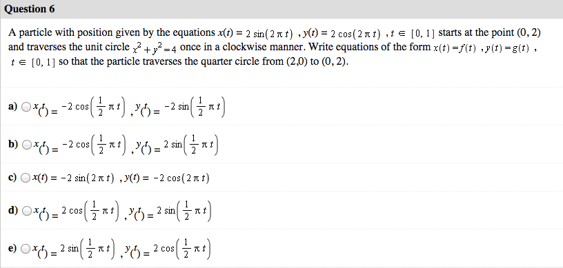 Solved Express The Curve By An Equation In X And Y X T