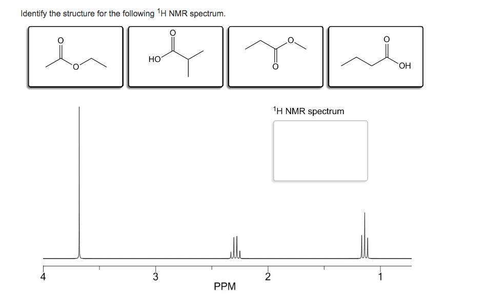 Solved Identify the structure for the following 1H NMR | Chegg.com