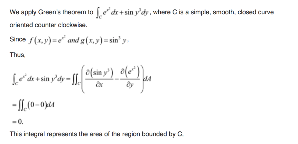 Solved We apply Green's theorem to e dx + sin y'dy, where C | Chegg.com