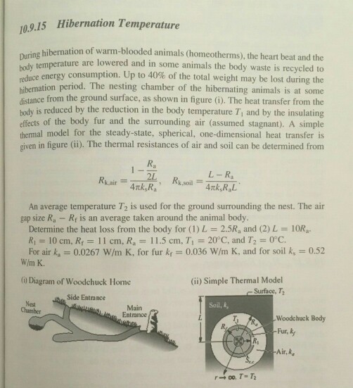 Solved 09.15 Hibernation Temperature bernation of | Chegg.com