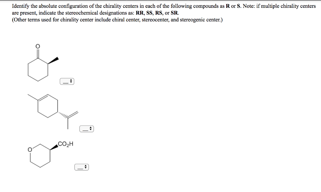 Solved Identify the absolute configuration of the chirality | Chegg.com Solved Identify the absolute configuration of the chirality | Chegg.com