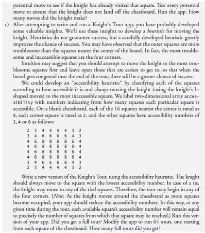 Solved Programming> C# > Knight's Tour (puzzle). Please | Chegg.com