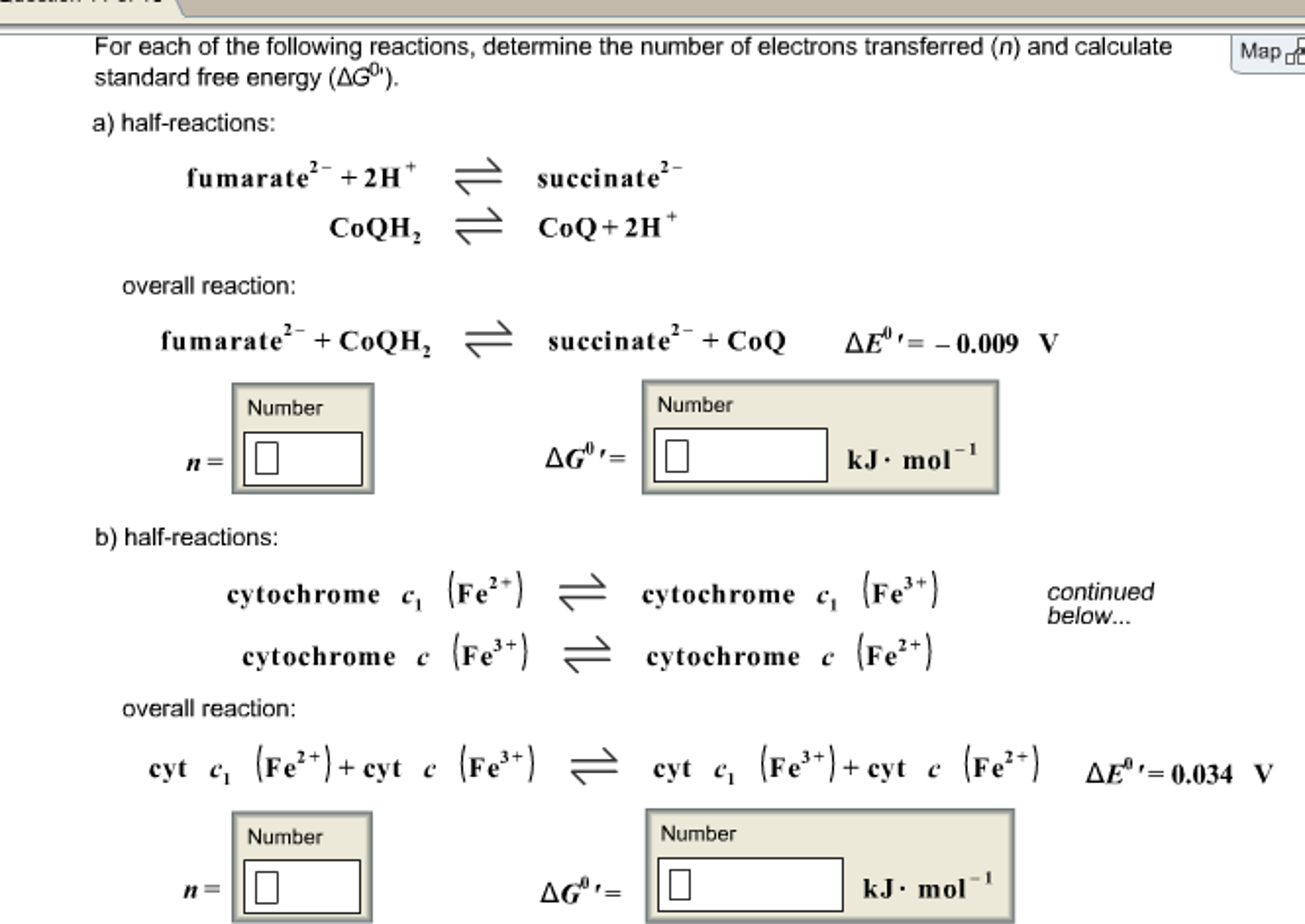 Solved For Each Of The Following Reactions Determine The