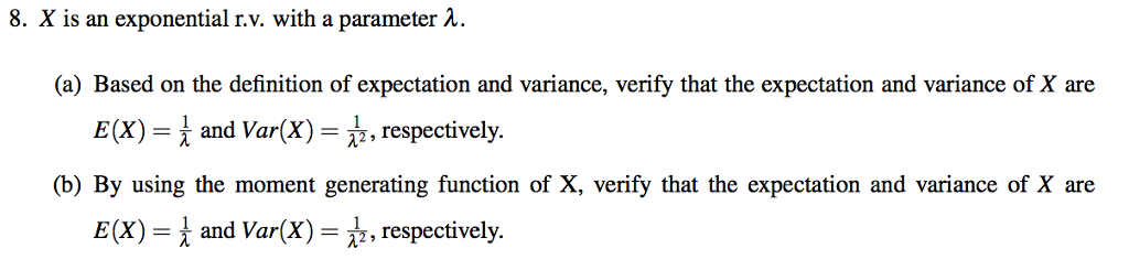 Solved X is an exponential r.v. with a parameter lambda. | Chegg.com