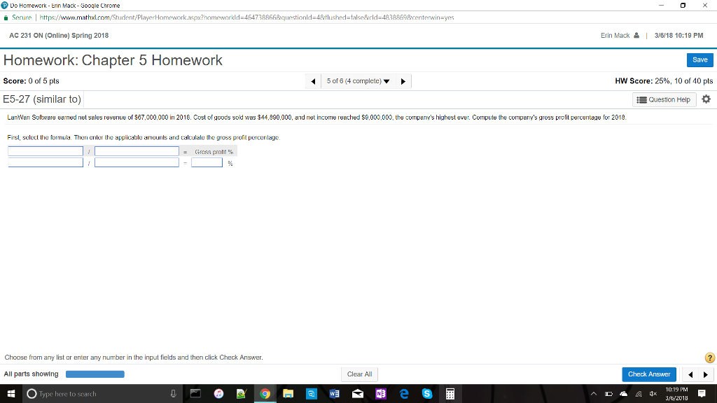 Accounting Archive | March 06 2018 | Chegg.com