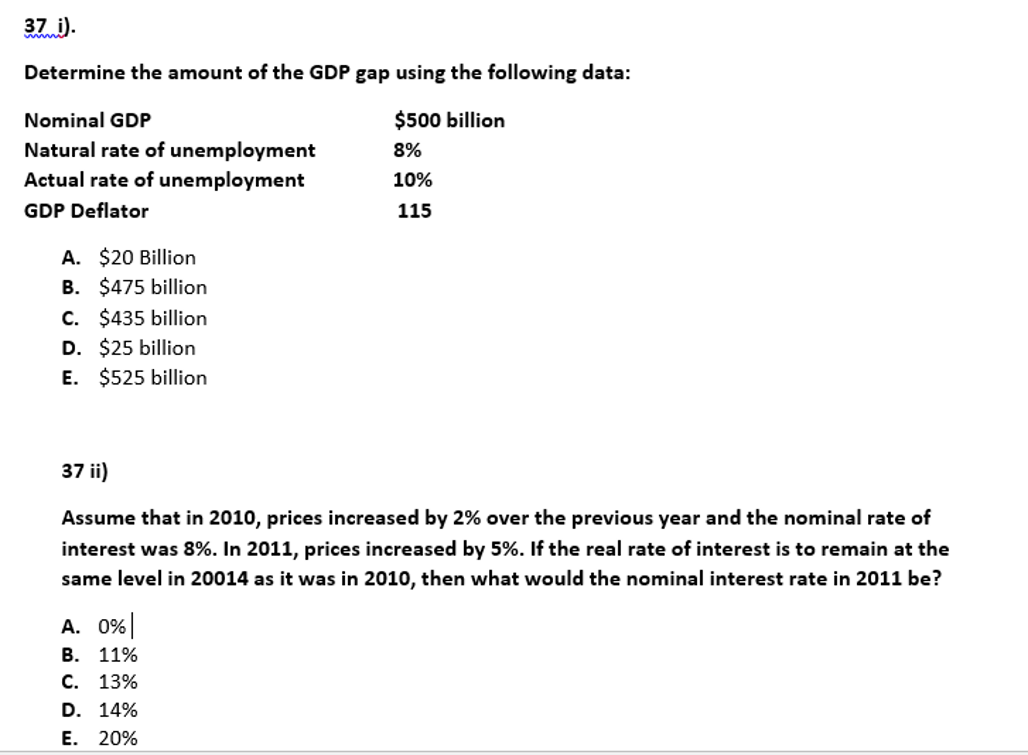 Solved Determine the amount of the GDP gap using the | Chegg.com