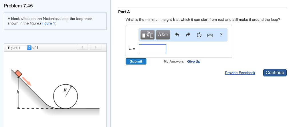 Solved Problem 7.45 A block slides on the frictionless | Chegg.com