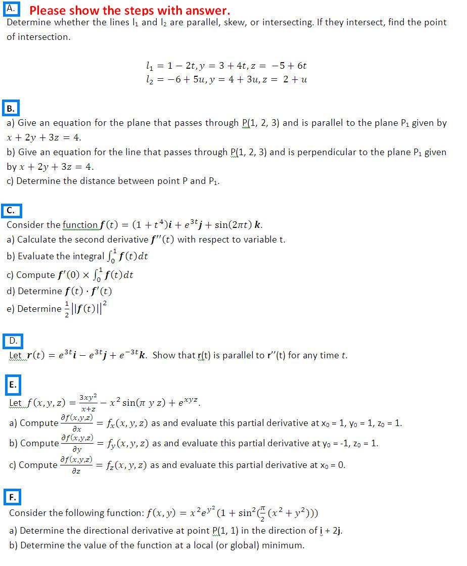 Solved Please show the steps with answer. Determine whether | Chegg.com