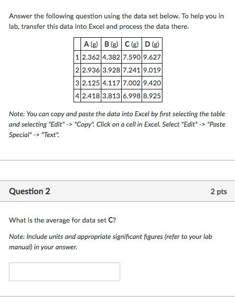 Solved Answer The Following Question Using The Data Set 
