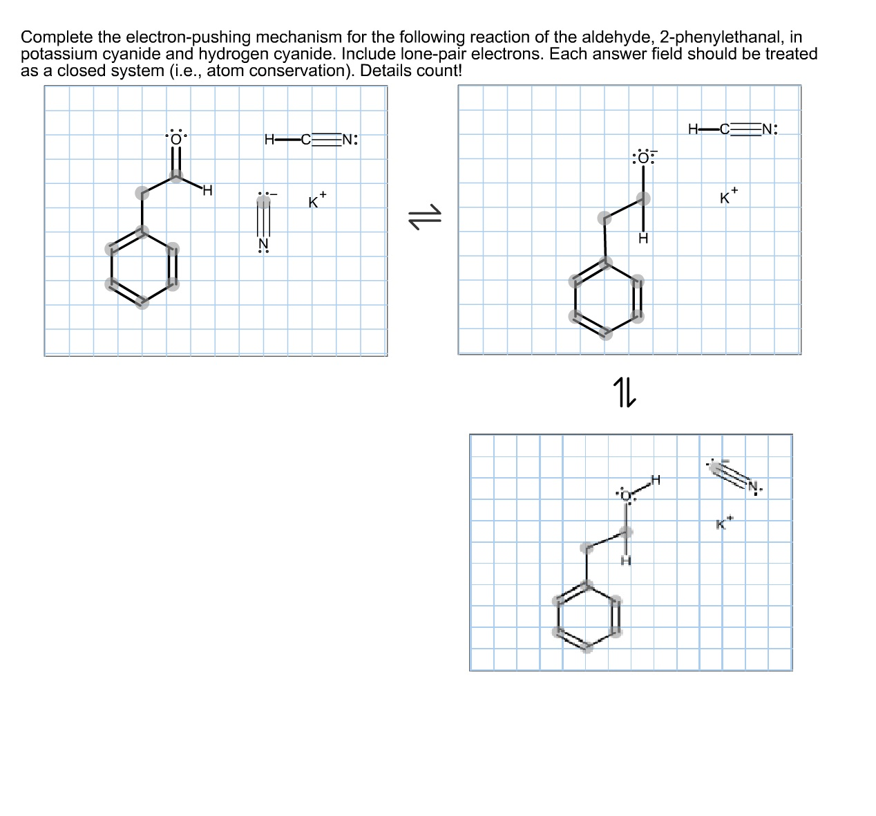 Solved Complete the electron-pushing mechanism for the | Chegg.com