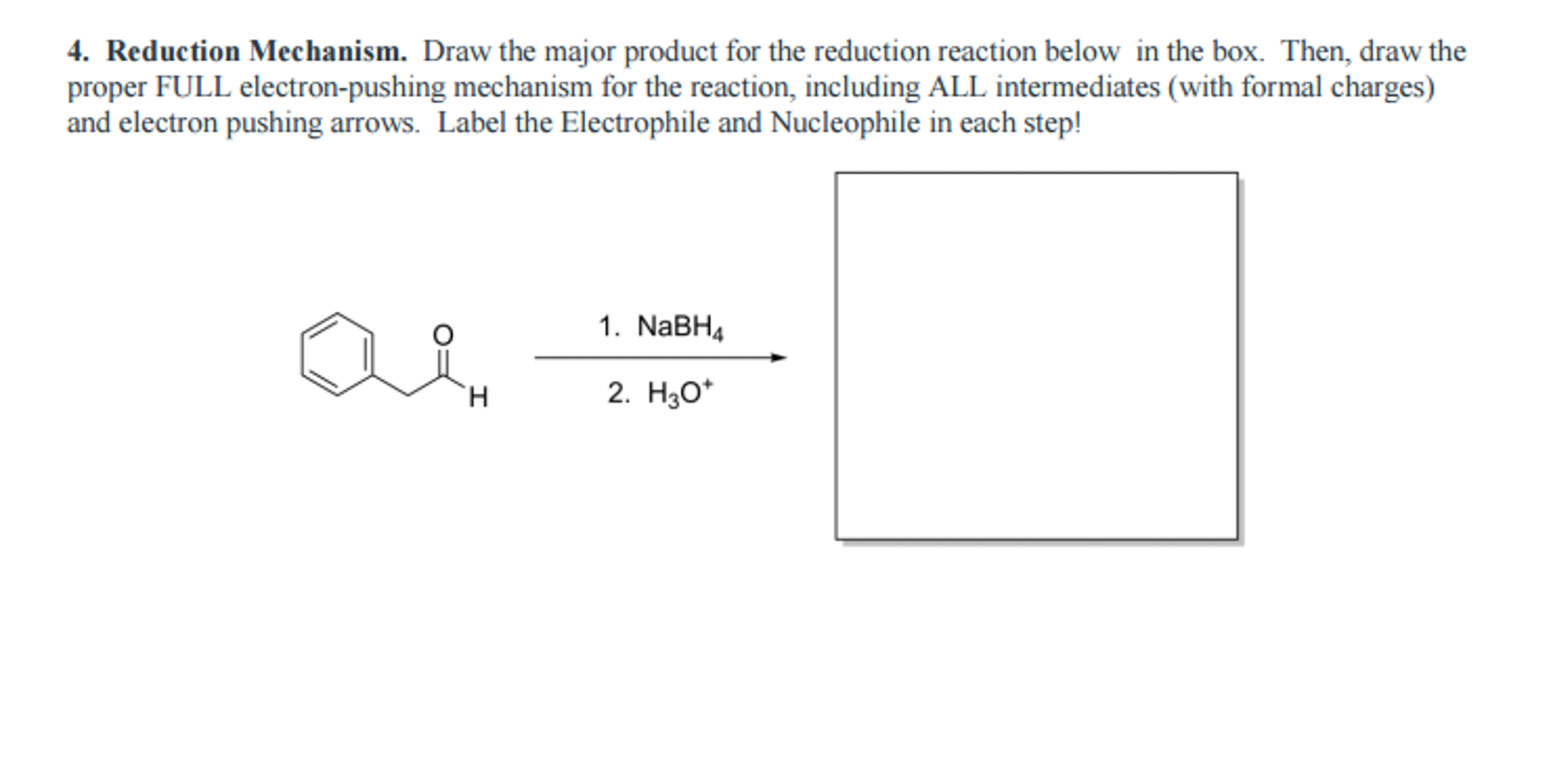 Solved Reduction Mechanism. Draw the major product for the | Chegg.com