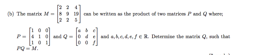 Solved 3. (a) Consider the following matrices: 1 2 3 1 3 01 | Chegg.com
