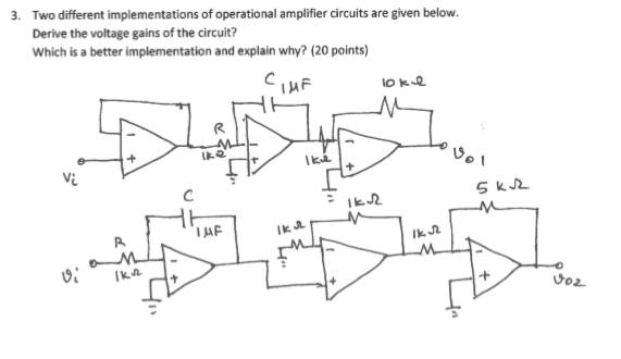 Solved Two different implementations of operational | Chegg.com