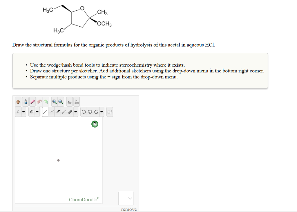 H3C O CH3 OCH3 H3C Draw the structural formulas for | Chegg.com