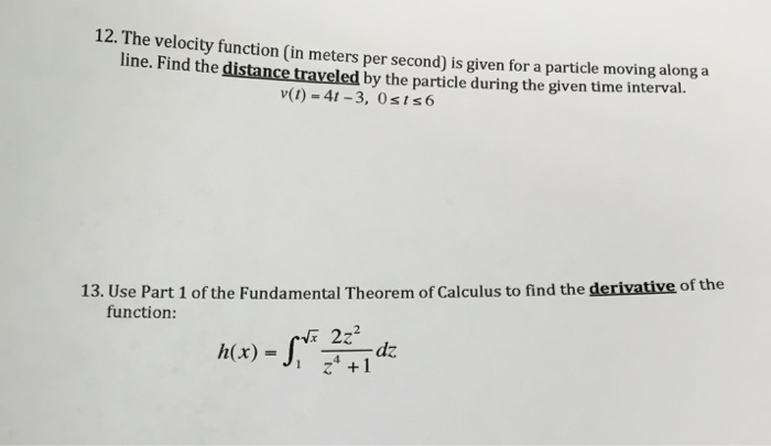 Solved 12. The velocity function V(t)=4t-3 | Chegg.com
