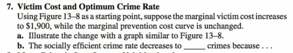 Solved FIGURE 13-8 The Socially Efficient Amount of Crime 2 | Chegg.com