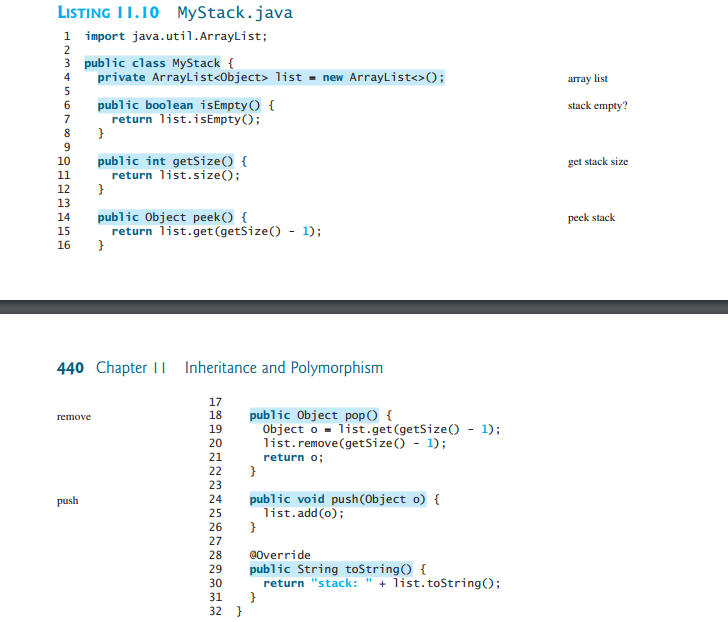Solved Revise The Mystack Class Rewrite The Mystack Class