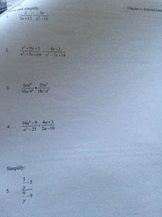 Solved Solve and simplify: 2/3x+12 - 3x/x^2-16 Simplify: | Chegg.com