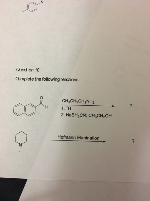 Solved Complete the following reactions | Chegg.com