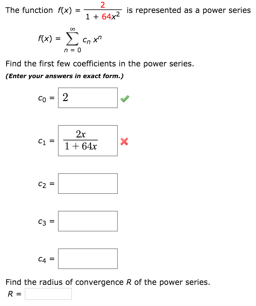 Solved The function f(x) = 2/1 + 64 x^2 is represented as a | Chegg.com