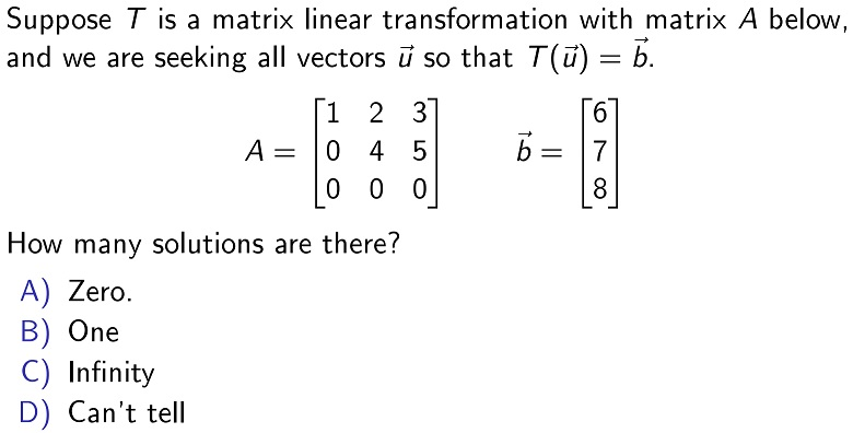 Solved Suppose T is a matrix linear transformation with | Chegg.com