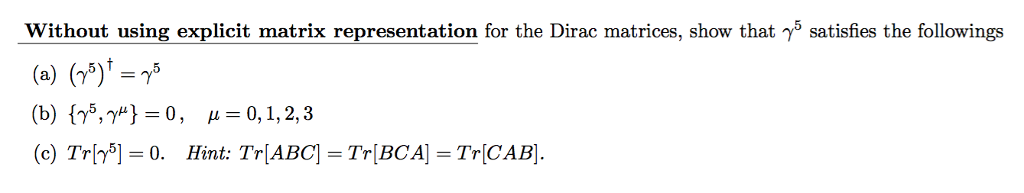 Solved without using explicit matrix representation for the | Chegg.com