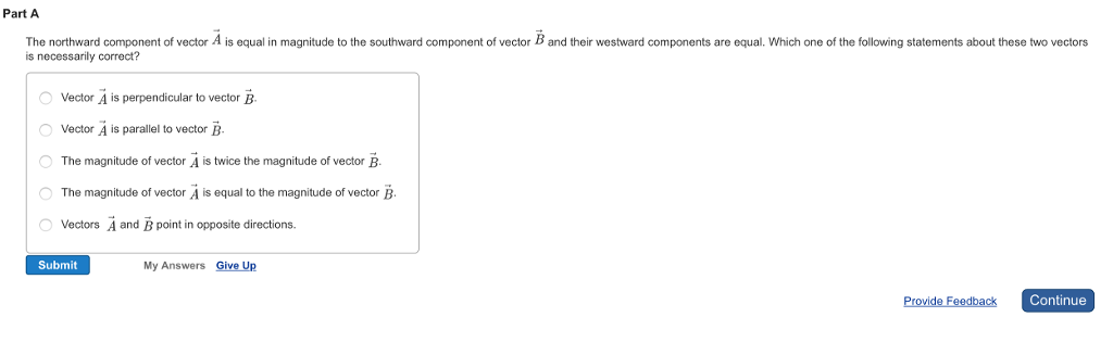 Solved The northward component of vector A rightarrow is | Chegg.com