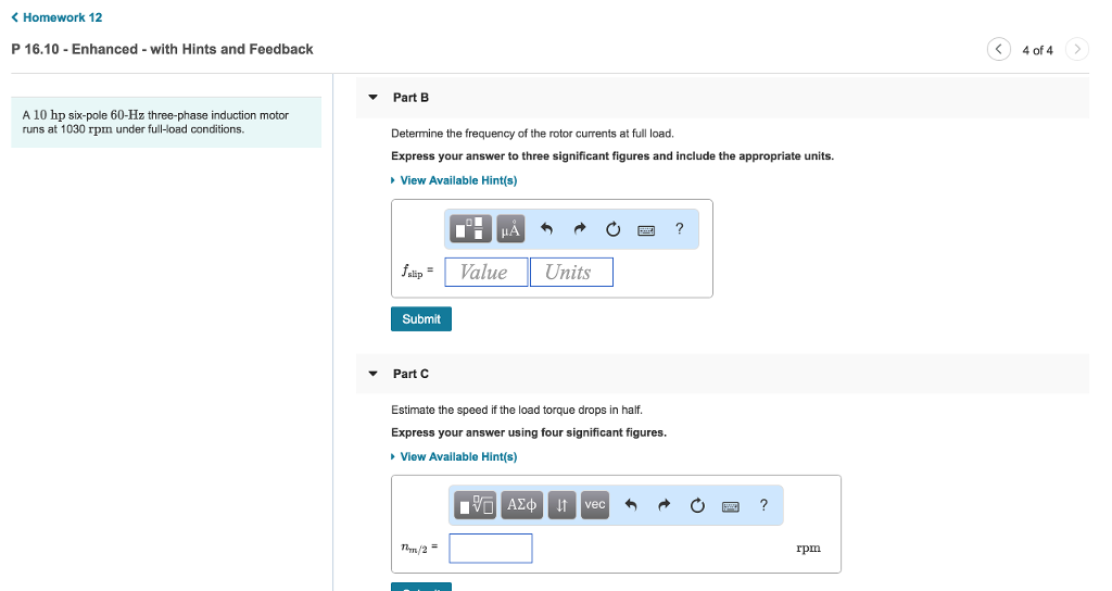 Solved Homework 12 P 16.10-Enhanced -with Hints and Feedback | Chegg.com