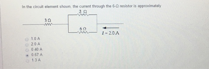Solved In the circuit element shown the current through the | Chegg.com