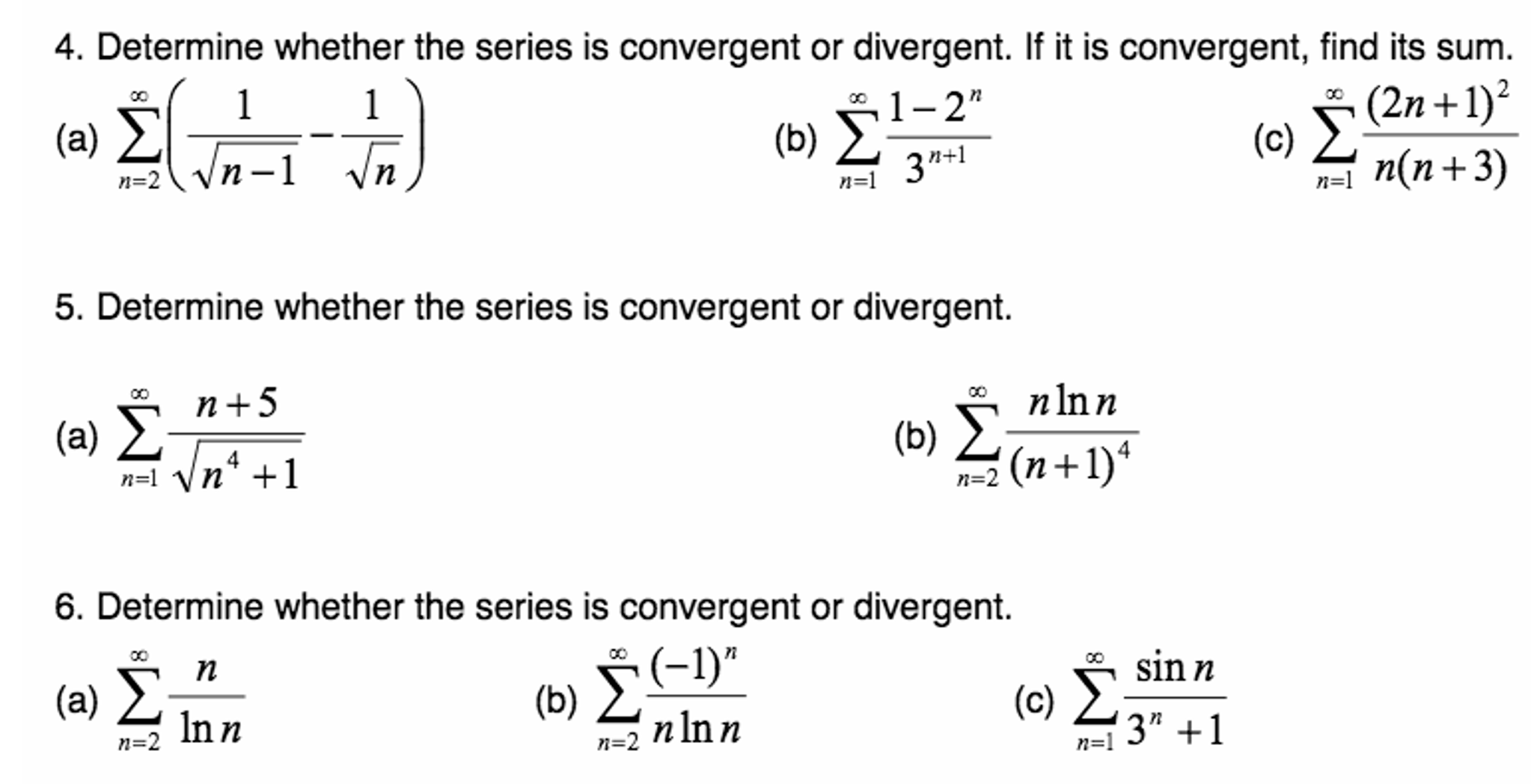 Solved Determine whether the series is convergent or | Chegg.com