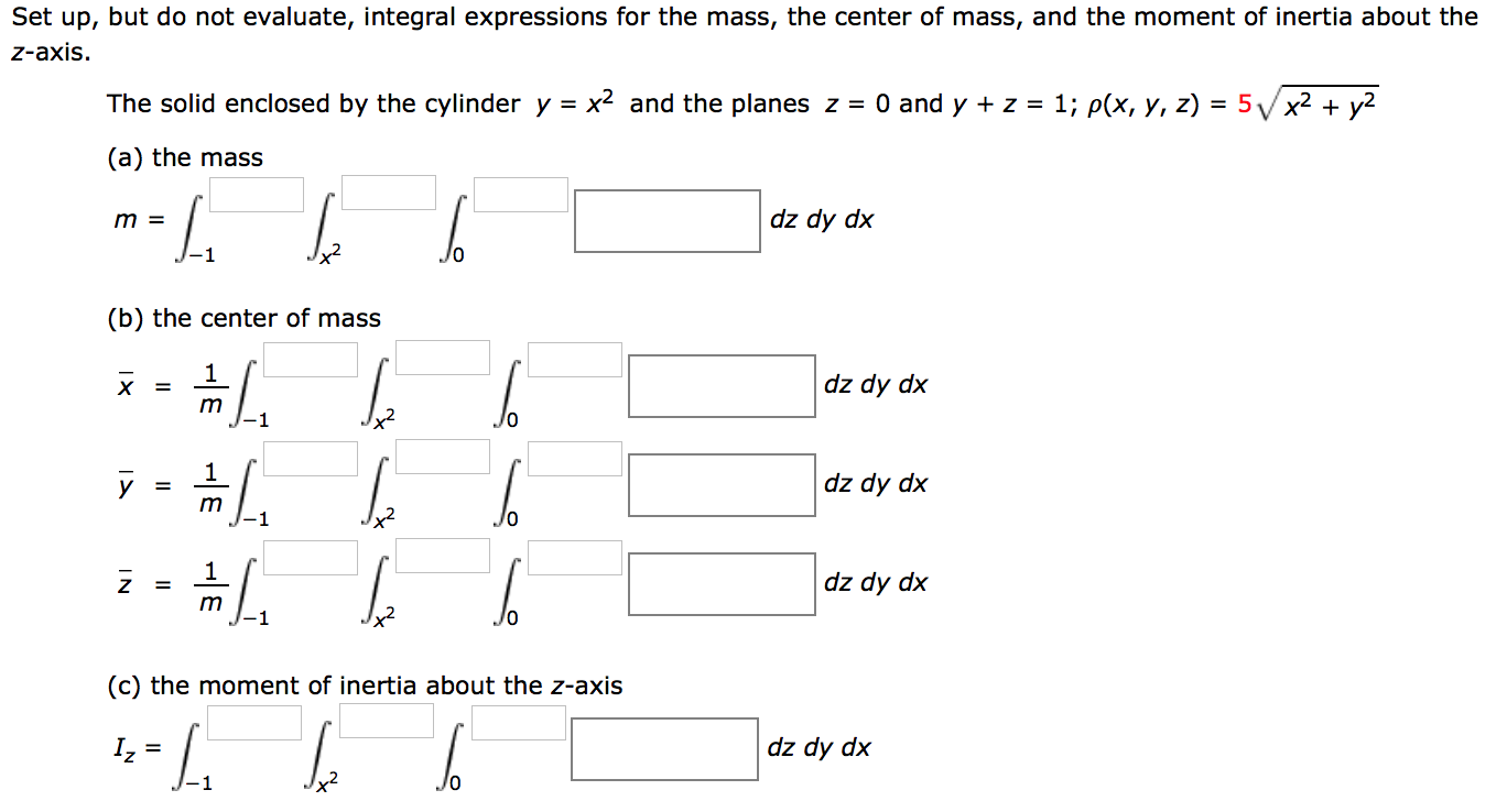 Solved Set up, but do not evaluate, integral expressions for | Chegg.com