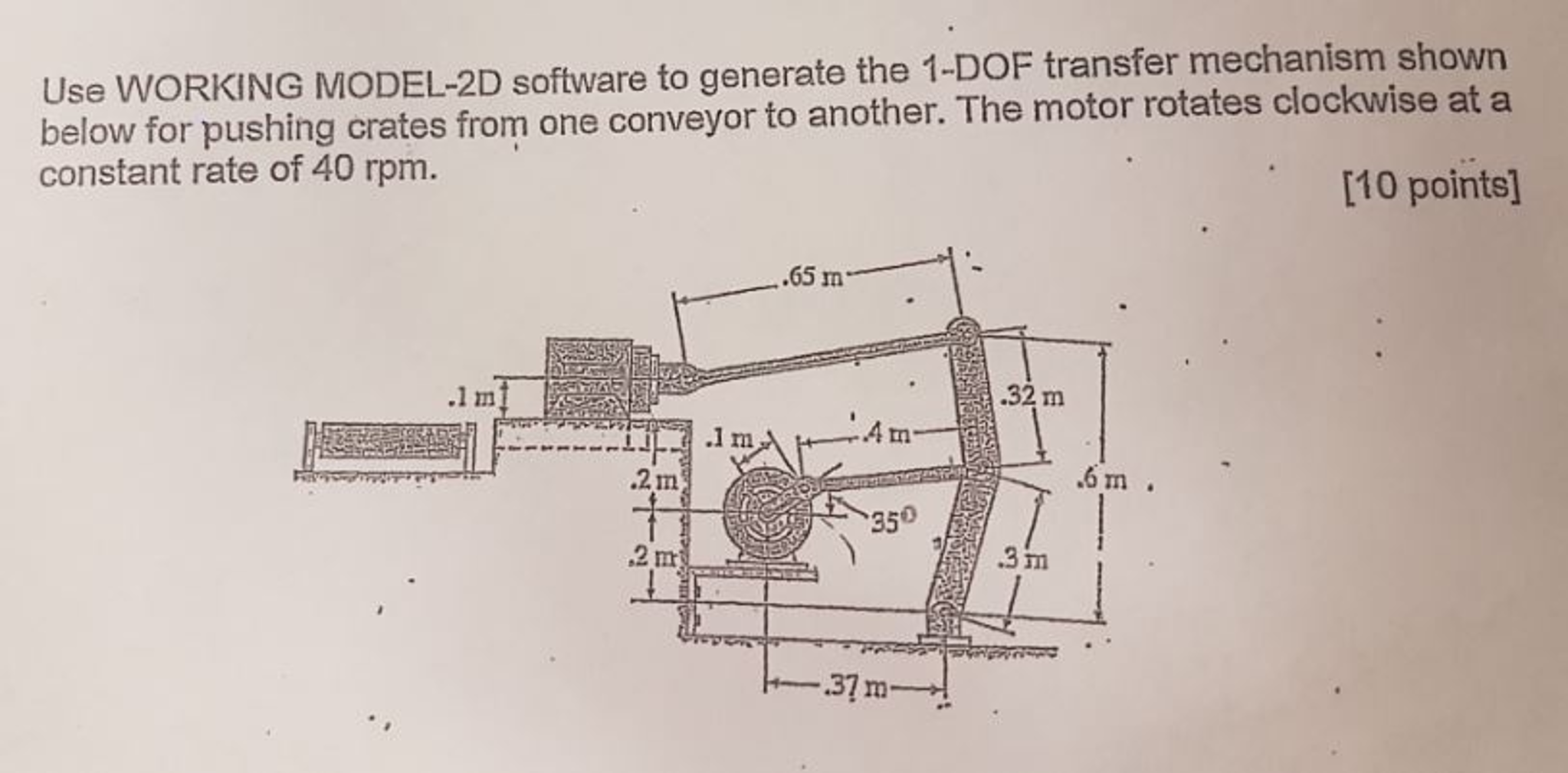 Use WORKING MODEL-2D software to generate the 1-DOF | Chegg.com