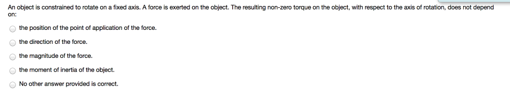 Solved An object is constrained to rotate on a fixed axis. A | Chegg.com