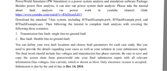 PowerWorld Simulator (PW Simulator) is a power system | Chegg.com