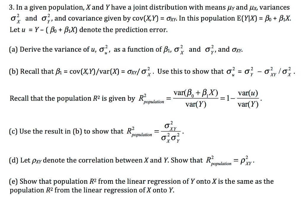 3. In a given population, X and Y have a joint | Chegg.com