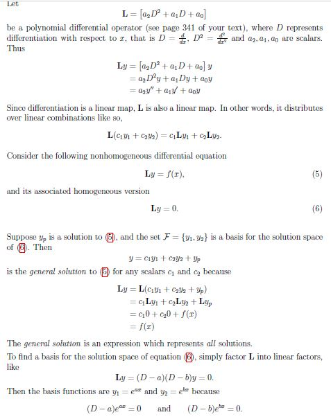 Solved find a basis for the solution space of the associated | Chegg.com