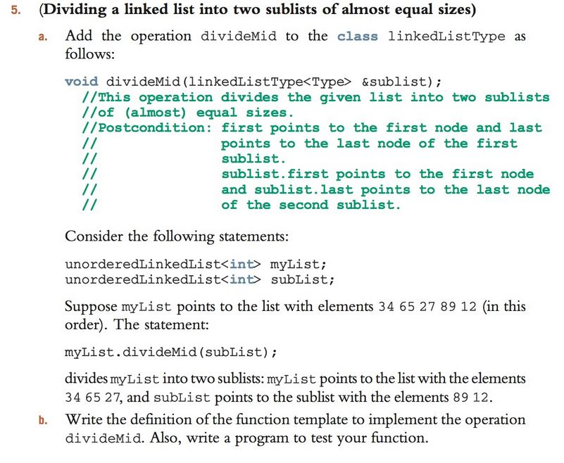 Solved C++ You need to utilize the linkedList.h, | Chegg.com